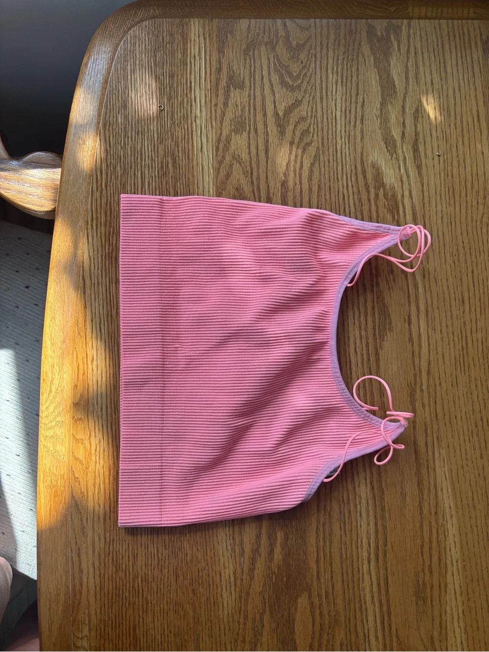 Sunday Best | Tops | Sunday Best Coral Pink Ribbed Crop Tank | Poshmark